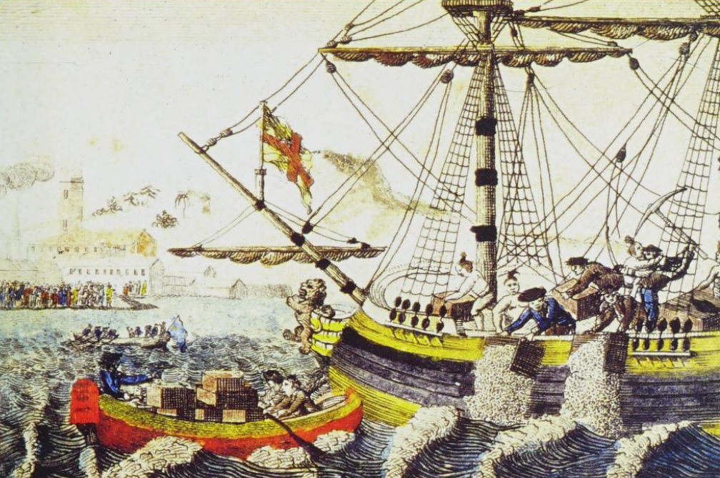 Boston Tea Party old illustration – Revolutionary War Journal