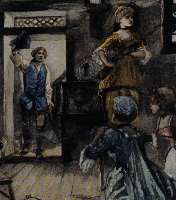 women musket defend home – Revolutionary War Journal
