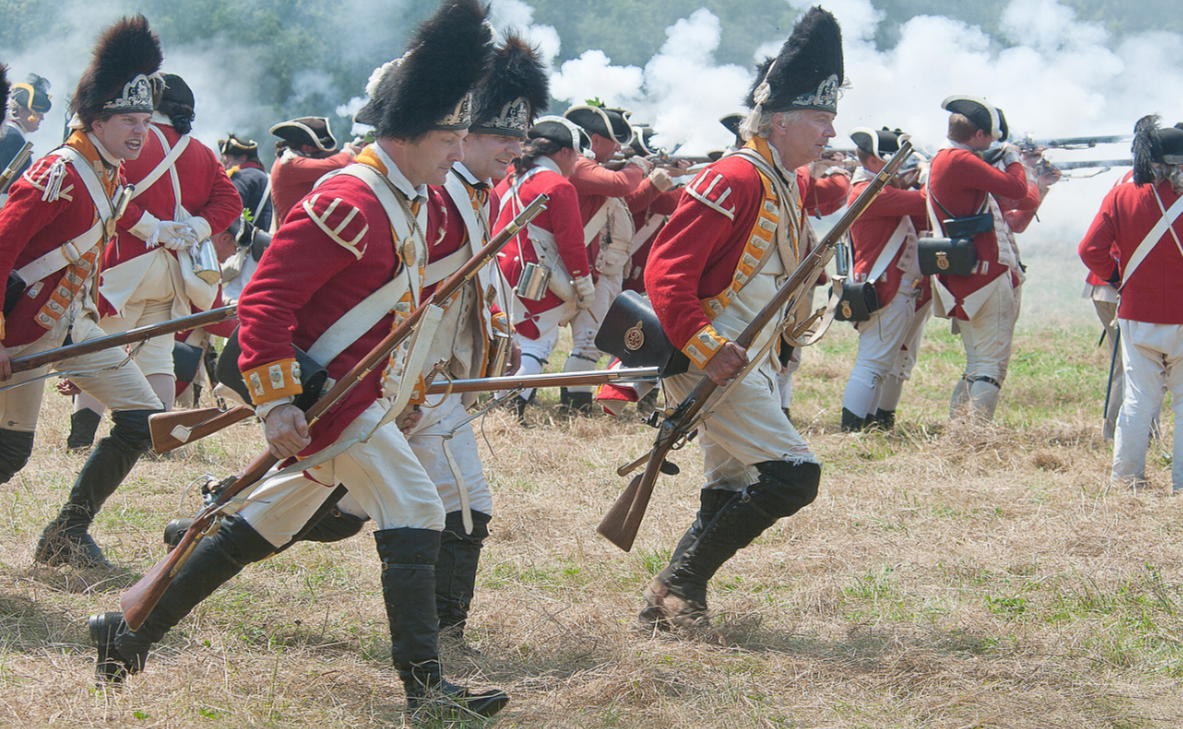 ken redcoats british grenadiers attacking firing – Revolutionary War ...