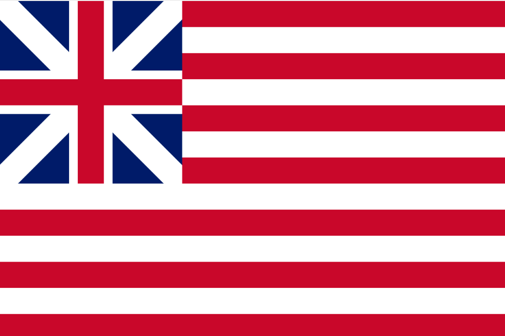 continental union flag january 1 1776 to 1777 – Revolutionary War Journal